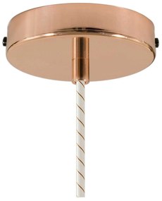 creative cables Závěsná lampa s textilním kabelem, stínidlem Swing a kovovými detaily Barva: Měď-Erm43