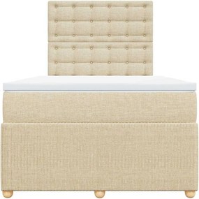 Box spring postel s matrací krémová 120x200 cm textil 3292042