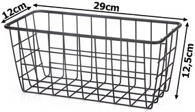 Verk Group Závěsný koš kovový organizér závěsná kuchyňská police černá