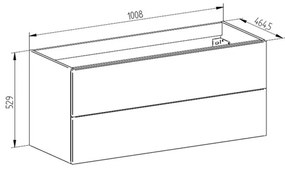 Mereo Mereo, Aira, koupelnová skříňka 101 cm, Multidecor, CN792SOPT2