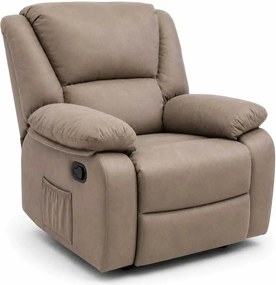 LuxuryForm DESIGN Televizní křeslo VELORA s polohováním - Taupe