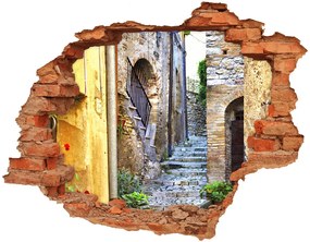 Wallmuralia Fototapeta díra na zeď 3D Romantická ulička 90x70 cm