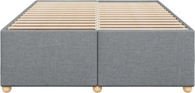 Rám postele bez matrace světle šedý 160 x 200 cm textil 3284743