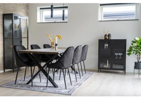 House Nordic Prosklená černá vitrína BRISBANE 101 cm