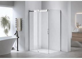BPS-koupelny Obdélníkový sprchový kout HYD-OK15 100x80 chrom/transparent