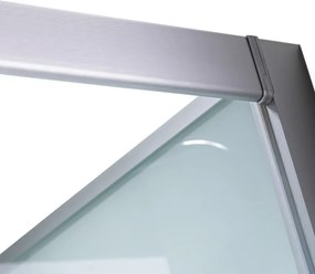 BPS-koupelny Hydromasážní box HYD-AL100 levý, 100x80 cm, kartáčovaný chrom/transparent