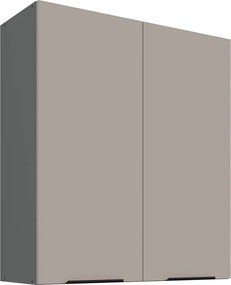 ARIA ta | horní skříňka 80 G-90 2F policová | 80 cm | VYSOKÁ | ANTI FINGERPRINT povrch | antracit/béžová