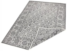 NORTHRUGS - Hanse Home koberce Kusový koberec Twin-Wendeteppiche 103116 grau creme – na ven i na doma - 80x350 cm