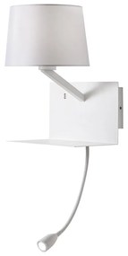 Redo 01-1807 nástěnná LED lampa Tomo matně bílé, E27 + 6W, 3200K, ø20cm