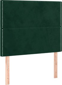 Rám postele bez matrace tmavě zelená 100 x 200 cm samet 3125681