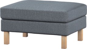 Potah na podnožku IKEA Karlstad barva šedá látka pletený vzor