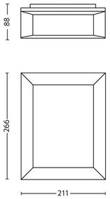 Philips 17293/93/16 - Venkovní nástěnné svítidlo KARP 1xLED/6W/230V IP44