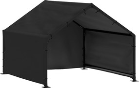 PawHut psí bouda s voděodolným a UV krytem, 125 × 110 × 93 cm – pro psy do 30 kg, černá
