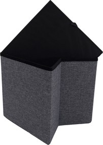 Taburet, tmavě šedá, FALON