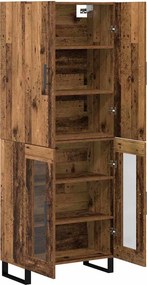 Vysoký bufet 2 ks Staré dřevo 69,5 x 34 x 180 cm 3403198