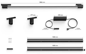 Philips-SADA 3xLED Stmívatelné svítidlo do lištového systému Hue LED/39,9W/230V