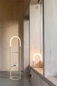 Béžová LED stmívatelná stojací lampa (výška 135 cm) Arch – Zuiver