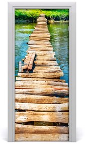 Fototapeta na dveře samolepící dřevěný most 75x205 cm