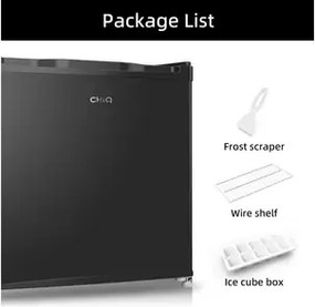 CHiQ CSD31D4E minibar stříbrná / 31 L / 41 dB / 2 přihrádky / -24 °C a