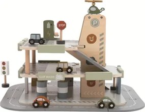 2Kids Toys Dřevěná garáž s cestou