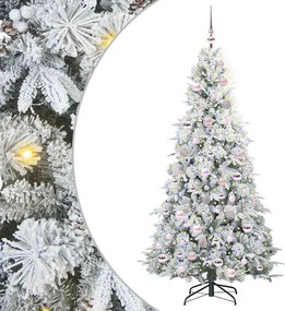 Umělý Skládací Vánoční Strom s stojanem Bílá 180 cm PE a PVC 3397486