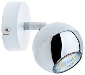 Nástěnné svítidlo LED BIANCA, 1xLED 50W, bílé/chromové kovové stínidlo, W