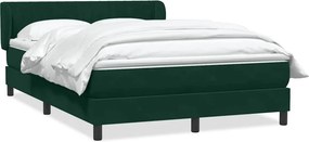 Box spring postel s matrací tmavě zelená 160x220 cm samet 3317742
