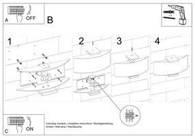 Bílé nástěnné svítidlo Eva – Sollux