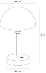 Nordlux - LED Stmívatelná nabíjecí stolní lampa ELLEN LED/2,8W/3,7V IP44 béžová