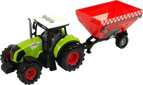 LEAN Toys Sada tří traktorů s přívěsy a postřikovačem, farma