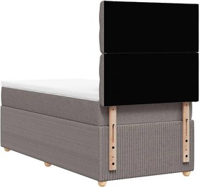 Box spring postel s matrací taupe 90x200 cm textil 3291950