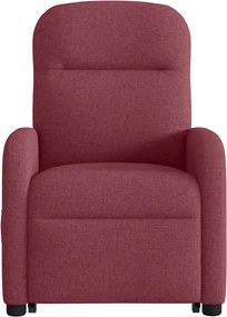 Zvedací masážní polohovací křeslo vínové textil 3302985