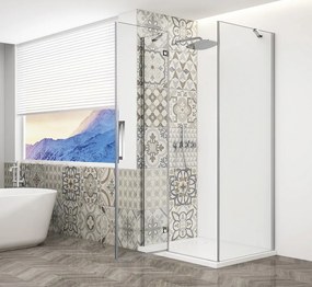 Gelco Trinity Chrom čtvercový sprchový kout 80 x 80 x 200 cm otevírací levá aluchrom sklo čiré GT5680-80CL-CH