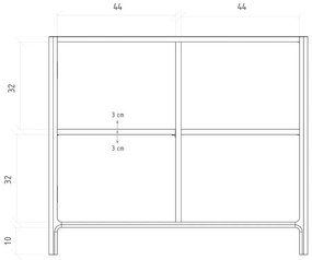Skříňka z dubového dřeva v přírodní barvě 95x80 cm Twig – The Beds