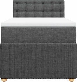Box spring postel s matrací tmavě šedá 90x190 cm textil 3289626