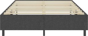Postel boxspring šedá textil 140 x 200 cm 287464