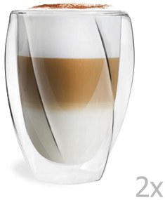 Sada 2 dvoustěnných sklenic Vialli Design Latte, 300 ml