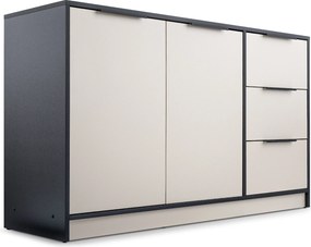 Stolar komoda Lati Barva: korpus : černá, front : kašmír,zrcadlo