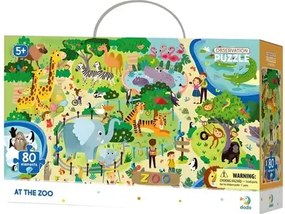 DODO Puzzle s hledáním obrázků V ZOO / 80 dílků / 45 x 31 cm
