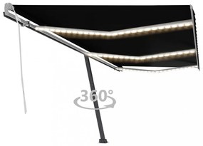 Ručně zatahovací markýza s LED světlem 600x300 cm Dekorhome