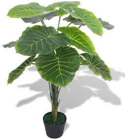 Umělá rostlina kolokázie s květináčem 85 cm zelená - Default Title