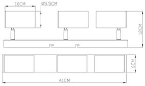 Globo 57911-3W - Bodové svítidlo ROBBY 3xGU10/35W/230V bílá