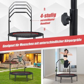 Costway Mini trampolína φ101 cm Fitmess trampolína s výškově nastavitelným