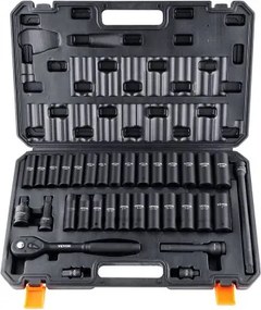 12,7 mm sada rázových nástavců, 33dílná sada nástavců SAE 1–2,5 cm