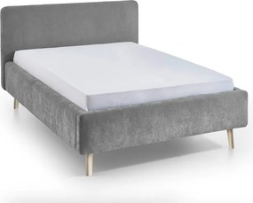 Šedá čalouněná dvoulůžková postel s roštem 140x200 cm Mattis – Meise Möbel