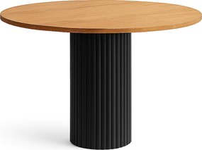 NW Kulatý jídelní stůl NESTORIO 4, 110 cm Barva/ dekor: Černá, Barva nohy stolu: Černá