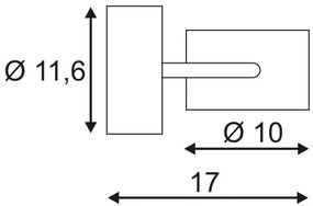 SLV 231515 Sitra, antracitové nástěnné venkovní svítidlo s nastavitelným směrem svícení, 1x9W, výška 11,5cm, IP44