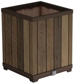 Keter Květináč DECO SQUARE TALL WALNUT