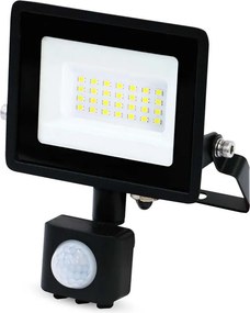 Nedis LLFLP16BLK - LED Reflektor se senzorem pohybu a soumraku LED/20W/230V IP44