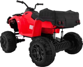 Ramiz Dětská čtyřkolka XL ATV 2,4 GHz na baterie červená na dálkové ovládání + pohon 4x4 + nosič zavazadel + pomalý start + EVA + LED a zvuky
